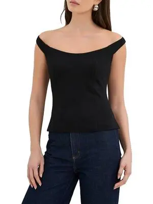 MARCELLA Eliana Off-the-shoulder Top - Black