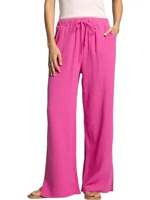 THREAD & SUPPLY Verna Wide-leg Pants - Soft Fuchsia