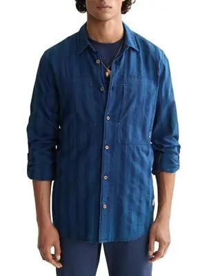 Scotch & Soda Textured Indigo Button-up Shirt - Washed Indigo