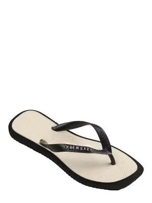 Havaianas Fusion Square Logo Flip Flop Black