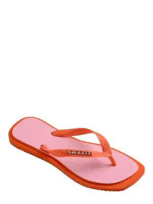 Havaianas Fusion Square Logo Flip Flop Sunset Orange
