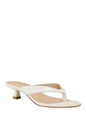 STUART WEITZMAN Rio Kitten Heel Sandal Cream