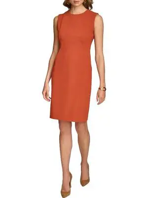 Donna Karan New York Sleeveless Cocktail Dress - Burnt Orange