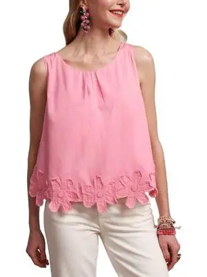 FRANCES VALENTINE Zennia Flower Hem Tank - Pink