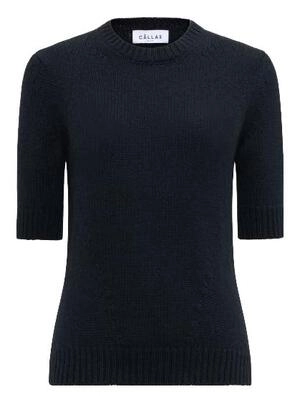 CALLAS MILANO Portia Crewneck Cashmere Sweater - Black