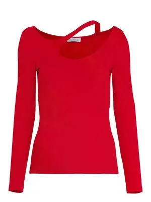 GLORIA COELHO Long Sleeve Top - Red