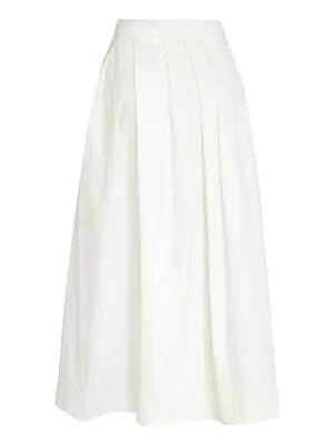 GLORIA COELHO Full Midi Skirt - White