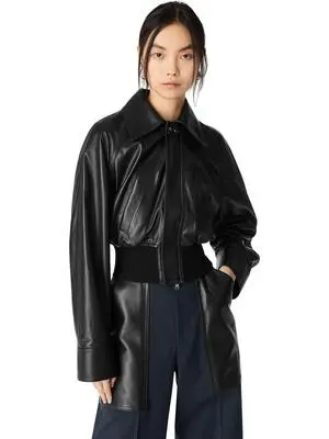 BOTTEGA  VENETA Light Leather Blouson - Black