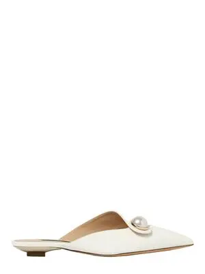 Casadei Pointed Toe Mules White