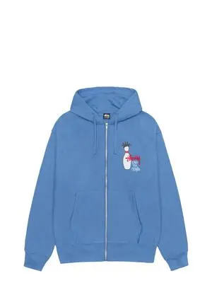 StÜssy Kingpin Zip Hoodie - Blue