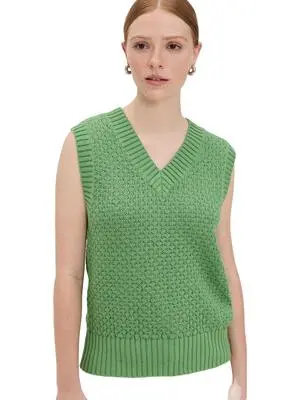 Varley Antonella Knit Vest - English Ivy