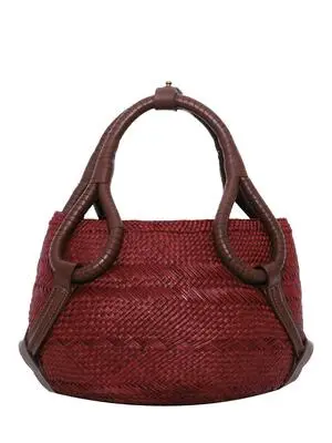 Johanna Ortiz Cannon Ball Mini Palm Tote - Burgundy
