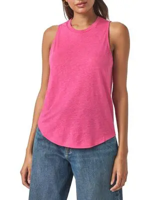 Splendid Cady Crewneck Linen Blend Tank Lilac Rose