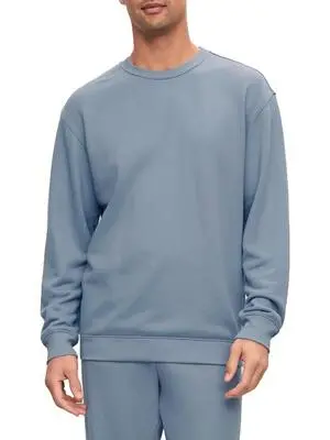Eberjey French Terry Crewneck Sweatshirt - Faded Denim