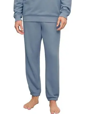 Eberjey Cotton & Modal French Terry Pajama Joggers - Faded Denim