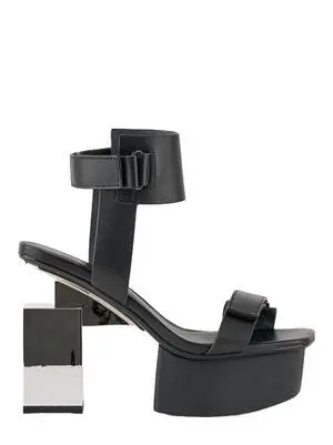 United Nude Cubist Platform Sandals - Black + Silver
