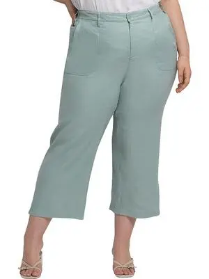 NYDJ Wide Leg Capri Pants Tomatillo