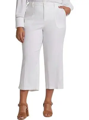 NYDJ Wide Leg Capri Pants White