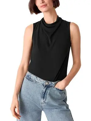 Whistles Sleeveless Cowlneck Top - Black