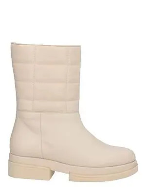 PALOMA BARCELO Leather Ankle Boots - Beige
