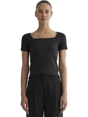 Everlane Form Square-neck Top - Black