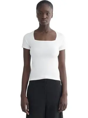 Everlane Form Square-Neck Top White