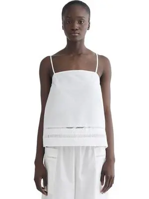 Everlane Lace Trim Tank Top - White