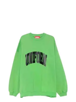 032C Slogan Print Sweatshirt - Green