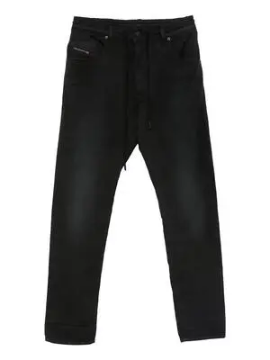 DIESEL® Logo-embroidered Jeans - Black