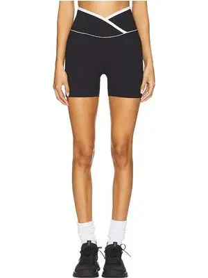 Year Of Ours Ribbed Two Tone Veronica Short - Black & White