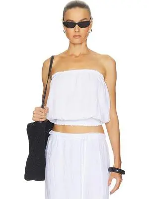 BOBI Smocked Tube Top - White