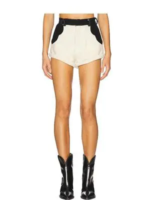UNDERSTATED LEATHER Love Story Short - Black & Cream