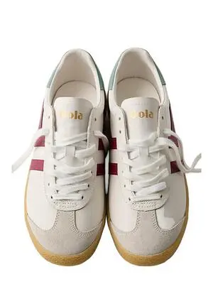 Gola Medallist Leather Sneakers - White/cerise/green Mint