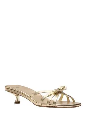 Kate Spade New York Carolina Kitten Heel Slide Sandal - Light Gold