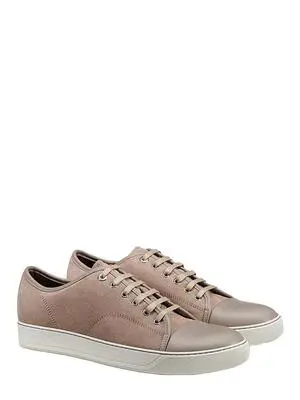 LANVIN DBB1 Leather And Suede Sneakers Beige
