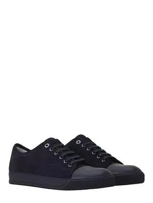 LANVIN Dbb1 Leather And Suede Sneakers - Black And Navy