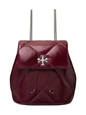 Tory Burch Mini Kira Diamond Quilt Backpack - Dark Carmine