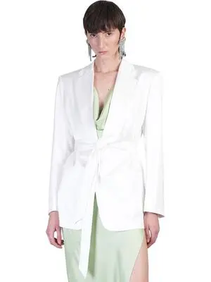 Andamane Guia Belted Blazer - White