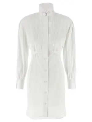 Alexander McQueen Tuxedo Chemisier Dress - White
