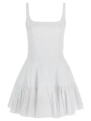 GIOVANNI BEDIN Pleated Mini Dress - White