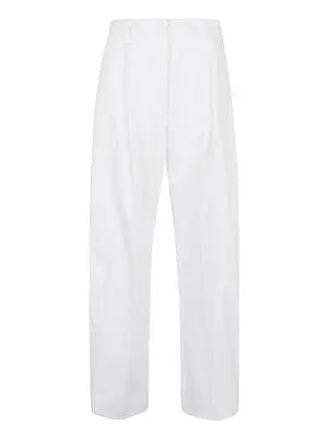 THE LATEST Billie Cotton Trousers - White