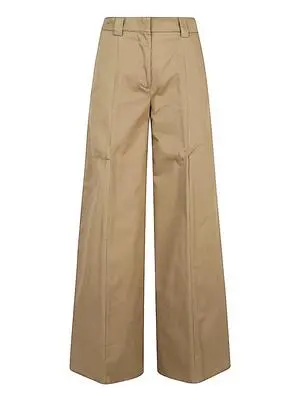 THE LATEST Alma Cotton Trousers - Green