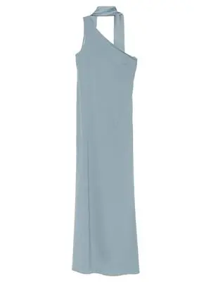 TALLER MARMO Long Asymmetric One-shoulder Dress - Clear Blue