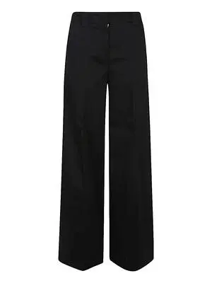 THE LATEST Alma Cotton Trousers - Black