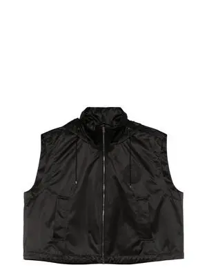 Fendi Hooded Zipped Vest - Black