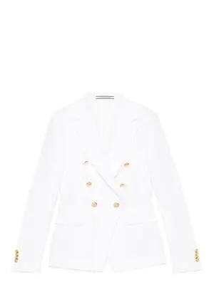 Tagliatore Cotton Single Breasted Jacket - White