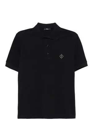 Herno Logo Cotton Polo Shirt - Blue
