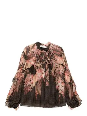 Zimmermann Printed Blouse - Black