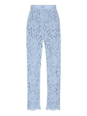Dolce & Gabbana Cordonetto Lace Trousers - Clear Blue