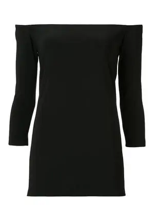 Norma Kamali Off-shoulder Jersey Top - Black